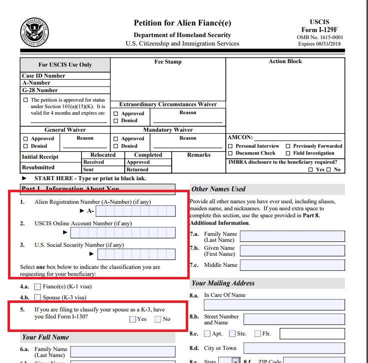 Instructions In Filling Out The New I 129F Form April 2017 Version