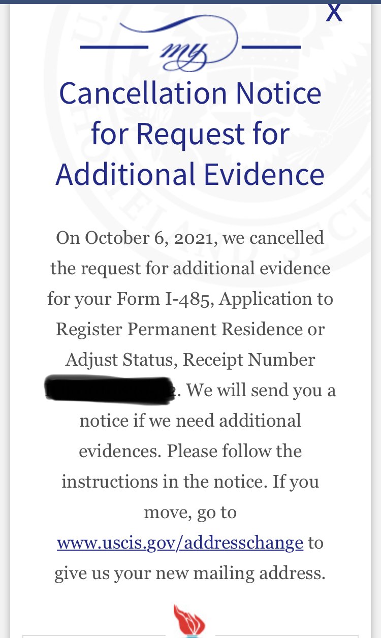 Cancellation Notice For Request For Additional Evidence merged