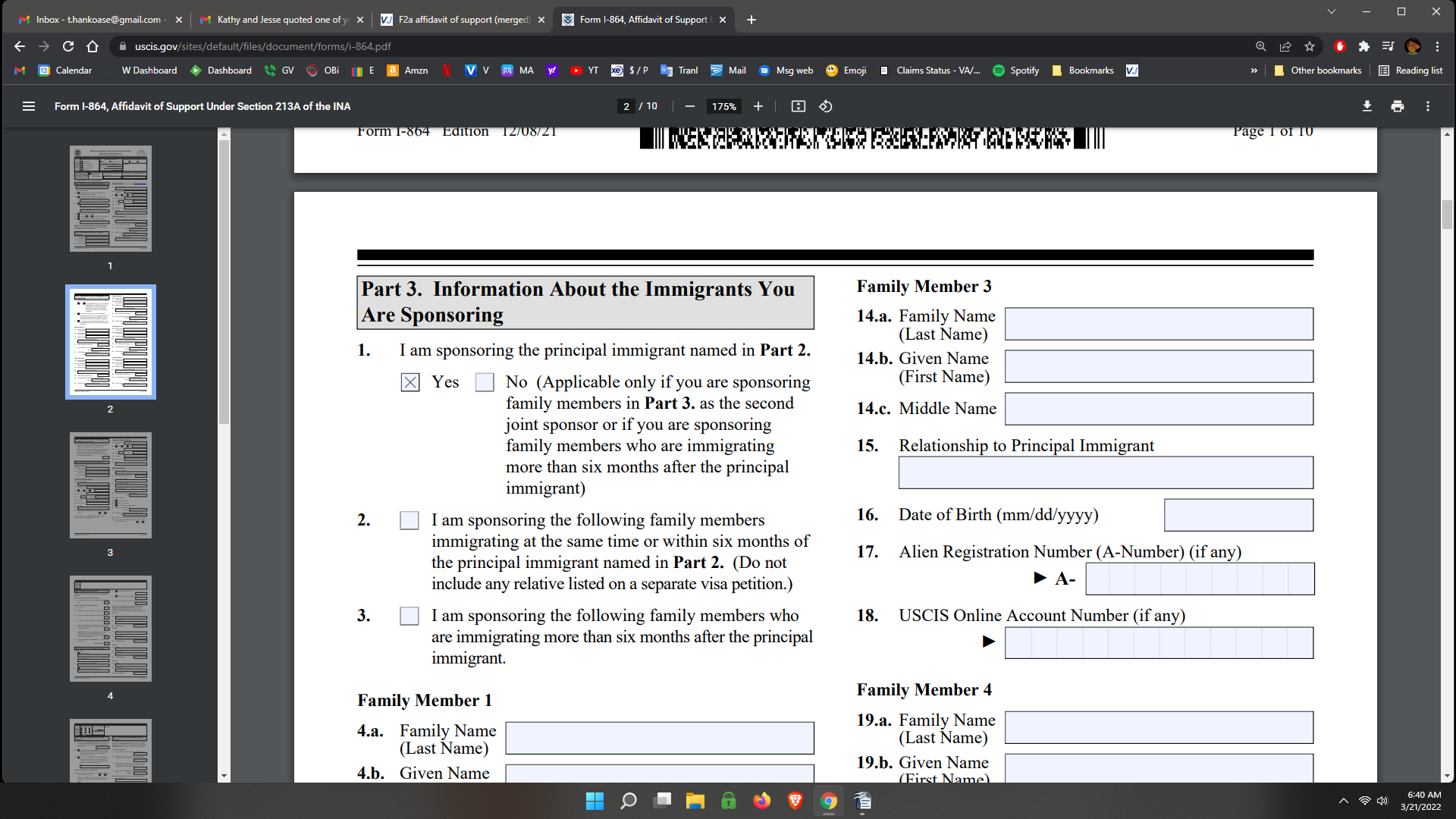 F2a affidavit of support (merged) - Bringing Family Members of ...
